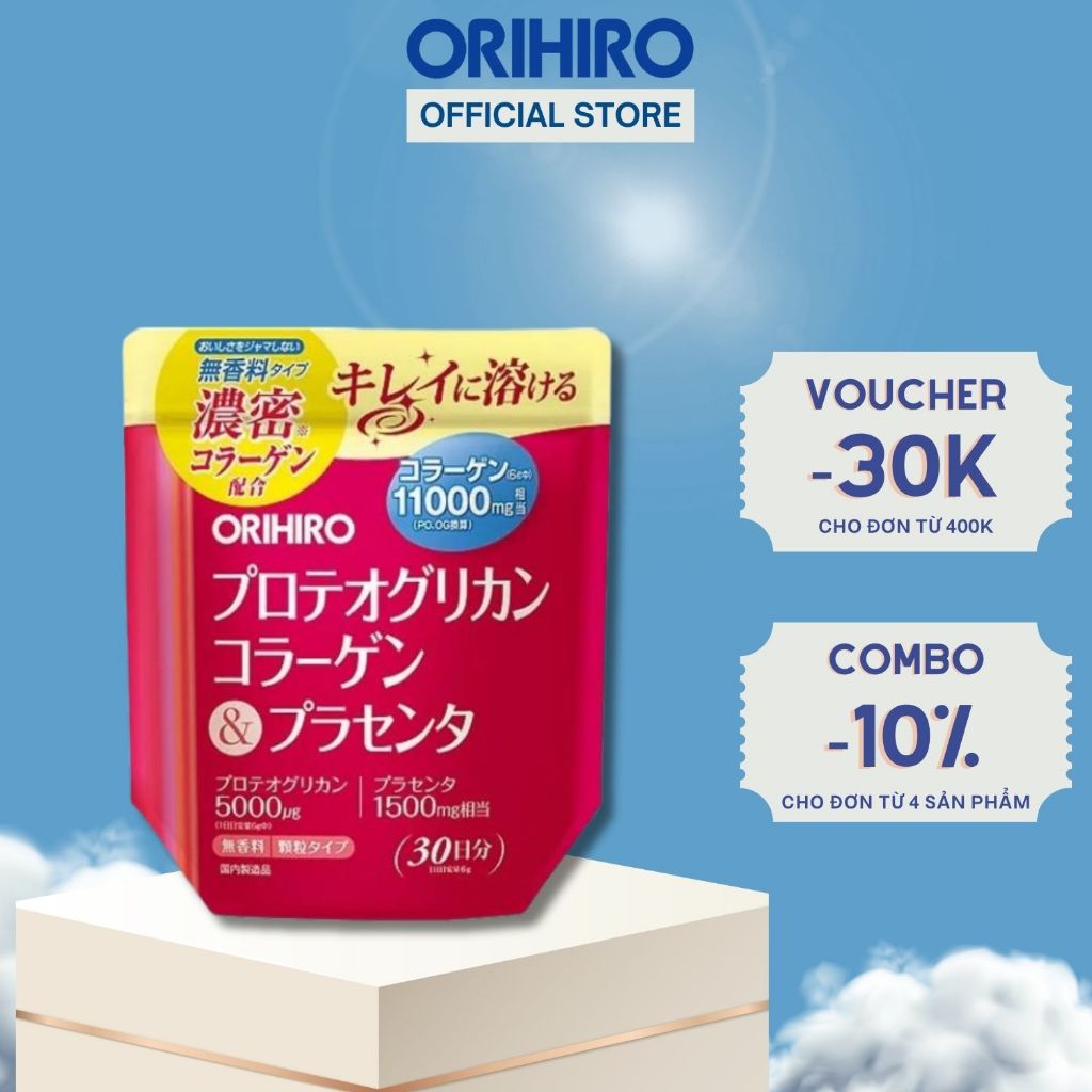 Bột Collagen Proteoglycan nhɑu thai heo 11000mg Orihiro 180g - Orihiro ...