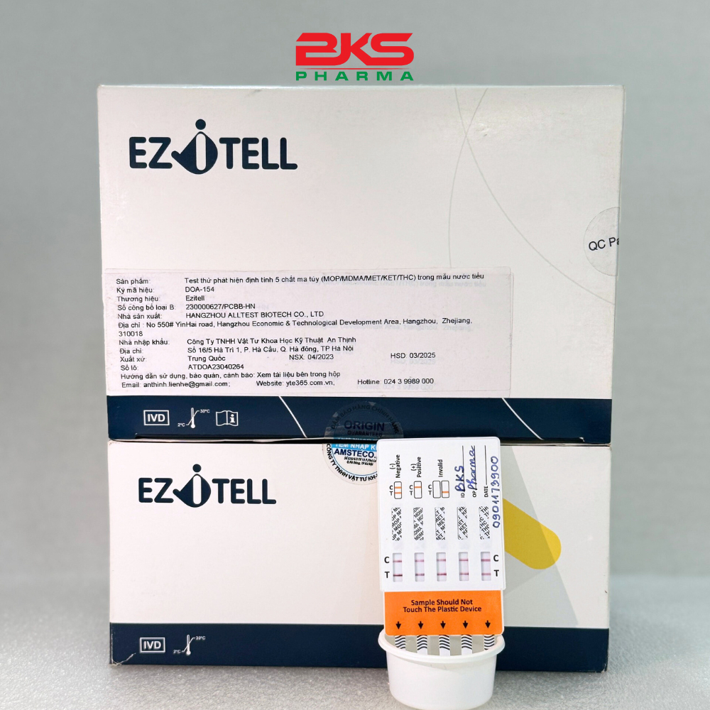 Que test nhanh DOA 5 chân Ezitell bao gồm MOP/MDMA/MET/KET/THC | Shopee ...