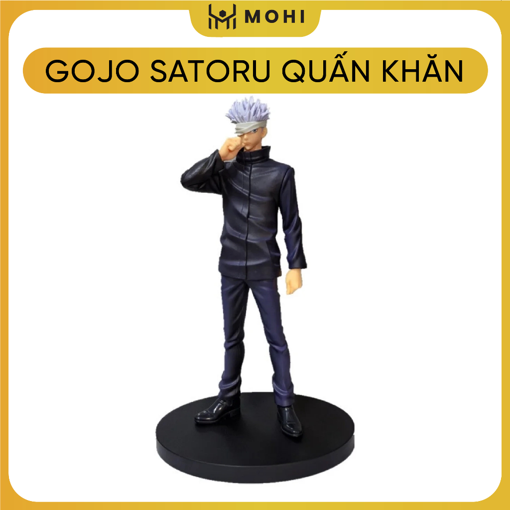 Mô Hình Gojo Satoru quấn khăn trắng - Cao 19cm - nặng 140Gram - Box màu ...