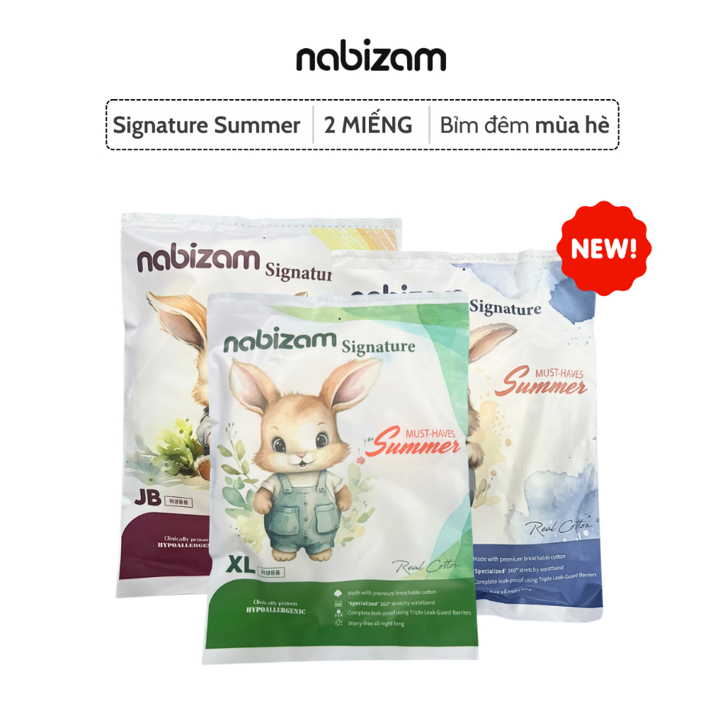 Set 2 Miếng Bỉm Đêm NABIZAM Signature Summer Nội Địa Hàn, Mỏng Mềm ...