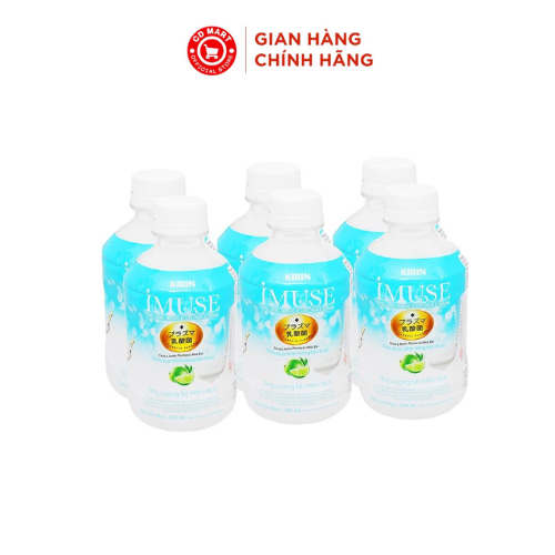 Lốc 6 chai thức uống hương vị sữa chua và chanh Kirin Imuse 280ml/chai ...