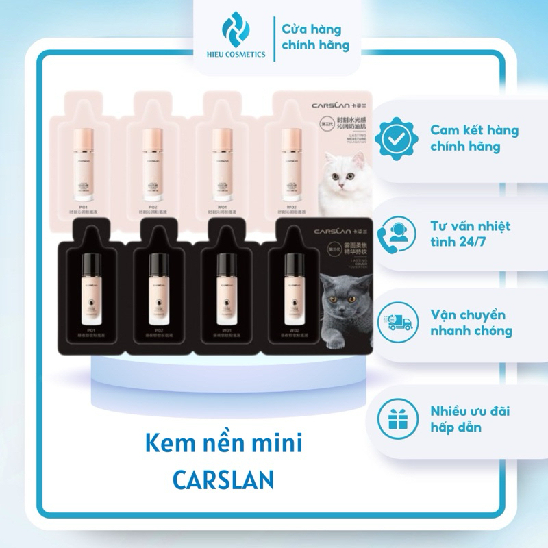 Kem nền Carslan mini dưỡng ẩm, kiềm dầu, lâu trôi | Shopee Việt Nam