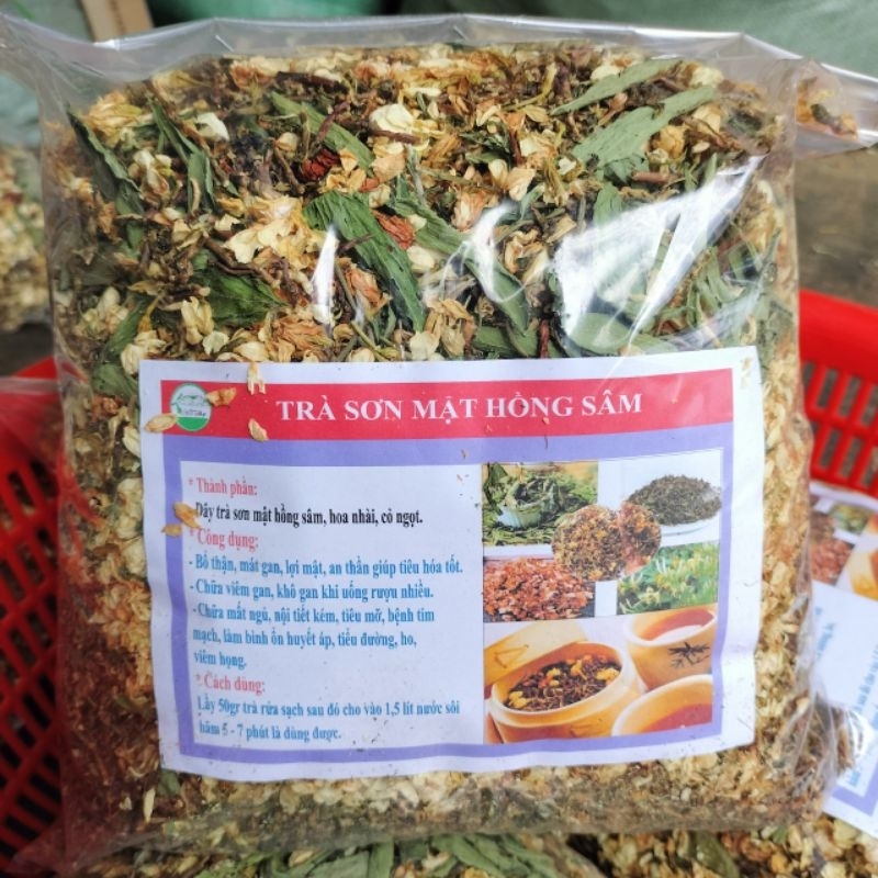 [1Kg] Trà sơn mật hồng sâm mix nhiều hoa nhài, cỏ ngọt | Shopee Việt Nam