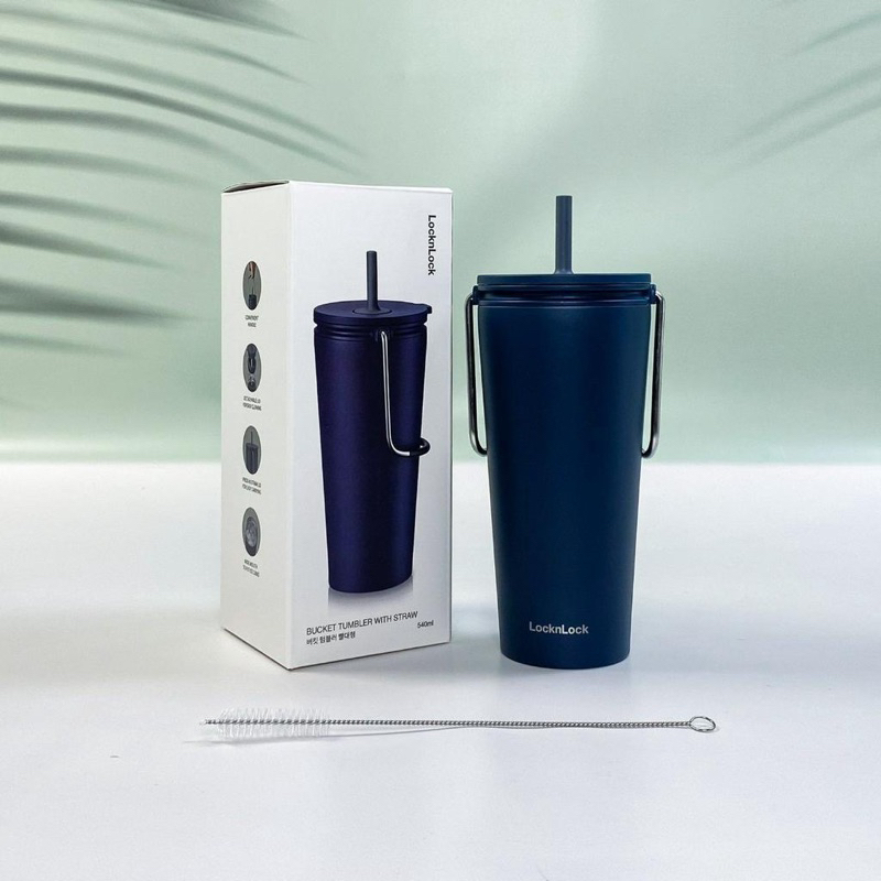 LY GIỮ NHIỆT BUCKET TUMBLER WITH STRAW LOCKNLOCK LHC4268 540ML - Chính hãng | Shopee Việt Nam