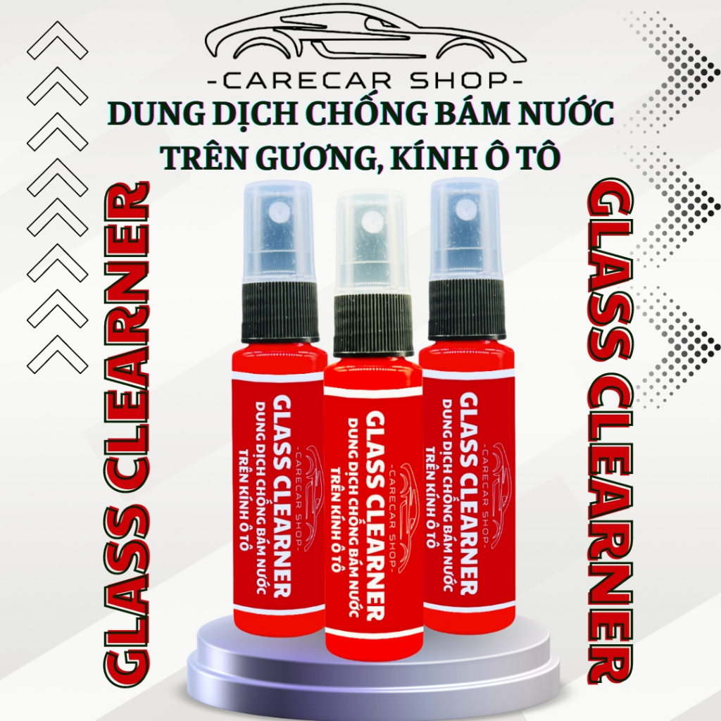 Lọ xịt 30ml GLASS CLEARNER dung dịch chống bám nước trên kính gương ô ...