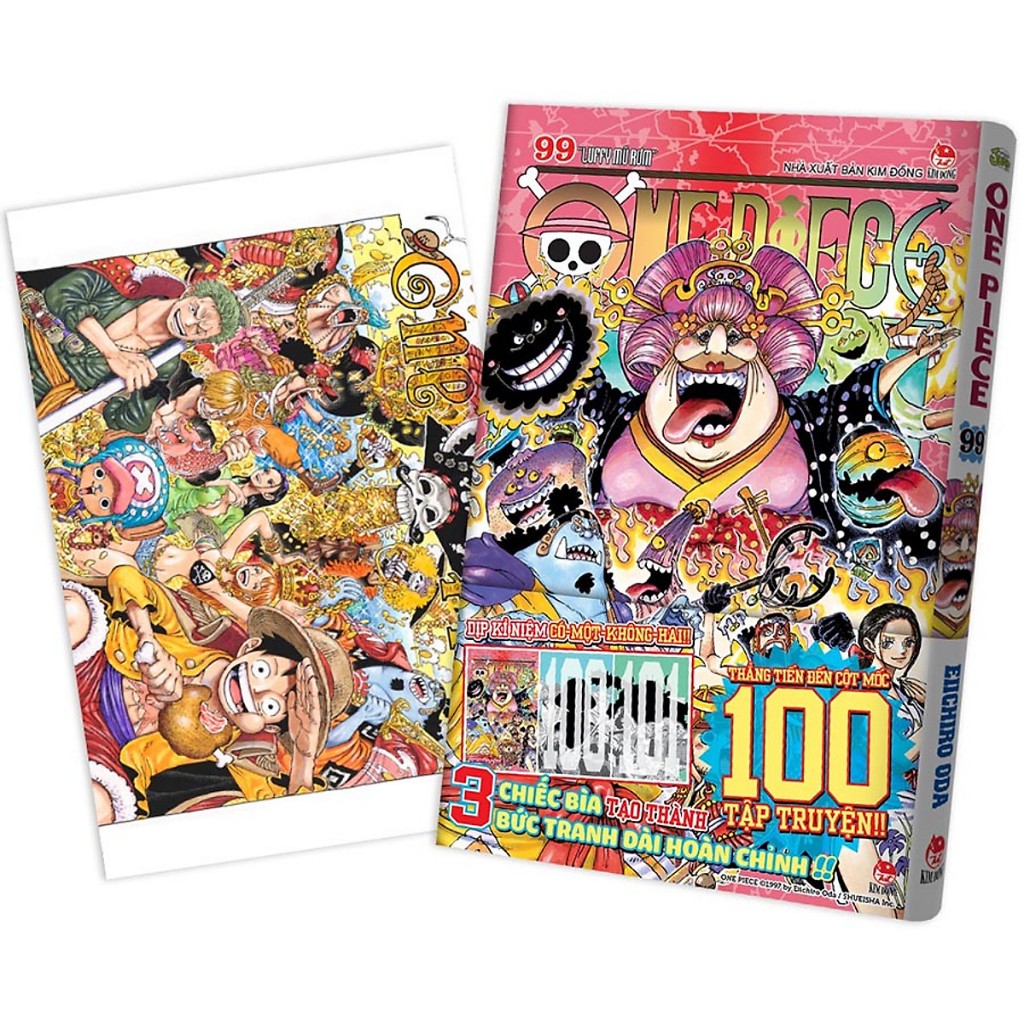 Sách - One Piece - Tập 99 - Luffy Mũ Rơm (Bìa rời) - Tặng kèm Postcard ...