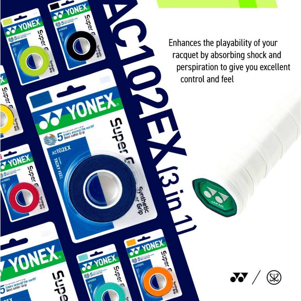 Quấn cán Yonex AC 102EX (1 cuộn 3 cuốn quấn) | Shopee Việt Nam