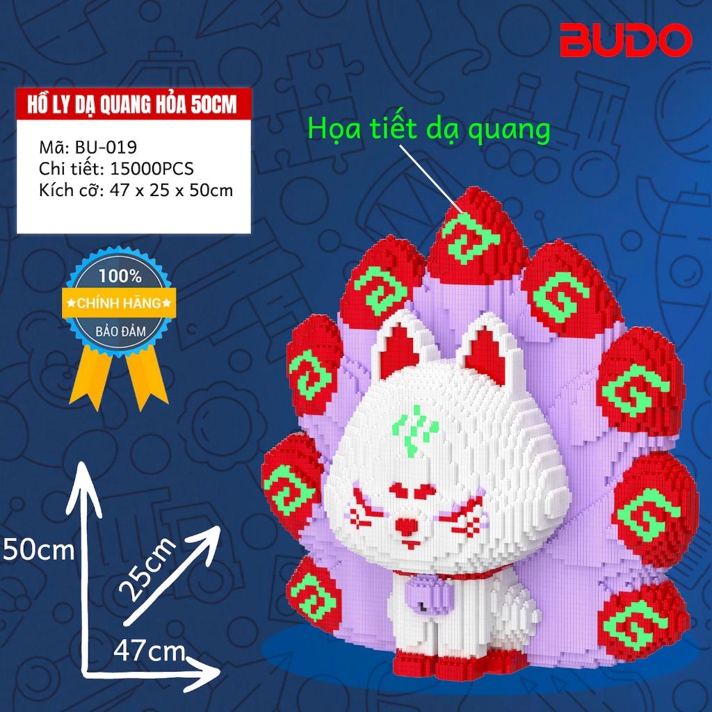 [ 50 CM ] mô hình đồ chơi lắp ráp cáo 9 đuôi hồ ly 9 đuôi 30cm size nhỏ ...