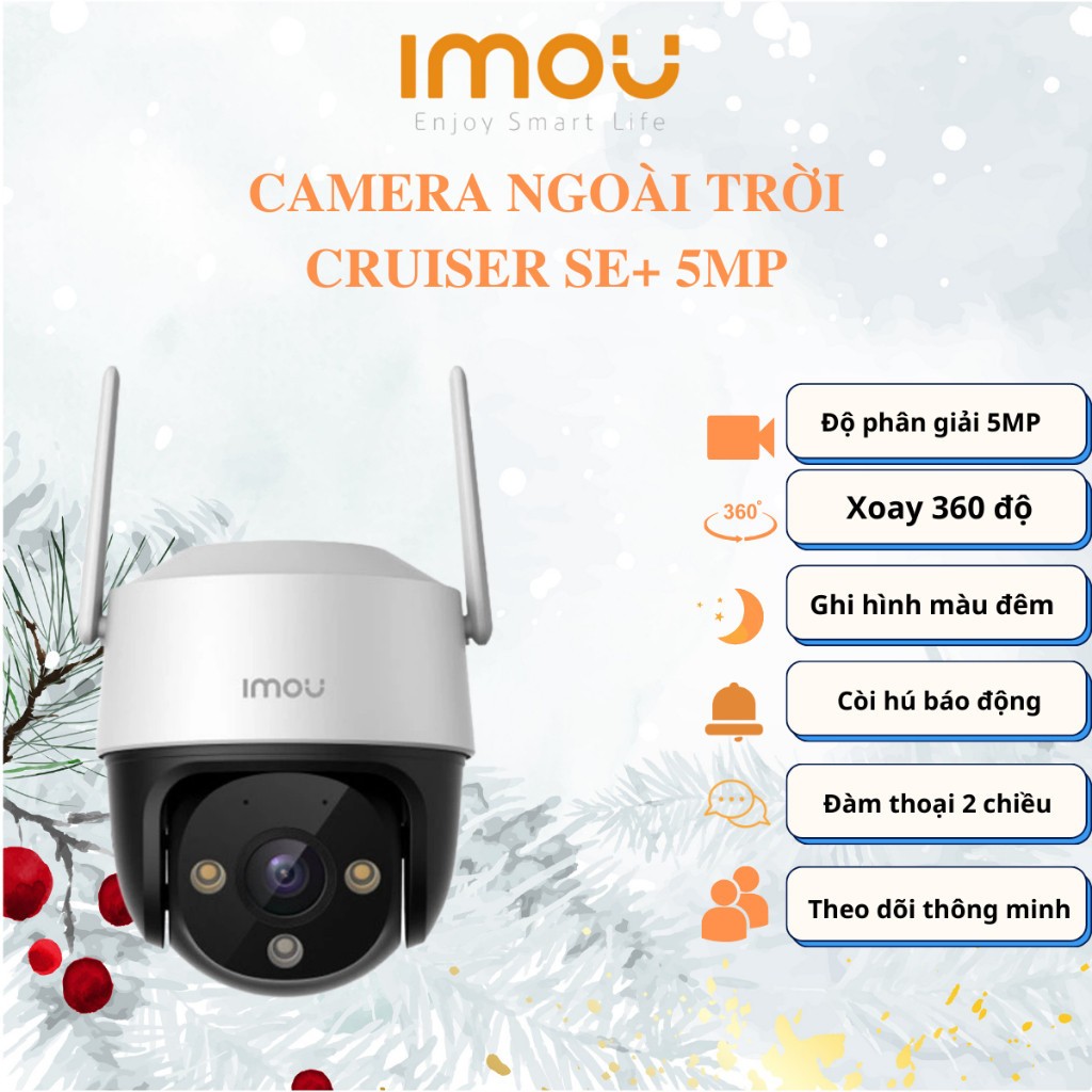 Camera Wifi Imou S51FEP 5.0MP Xoay 360đ ngoài trời chống nước, Có Míc ...