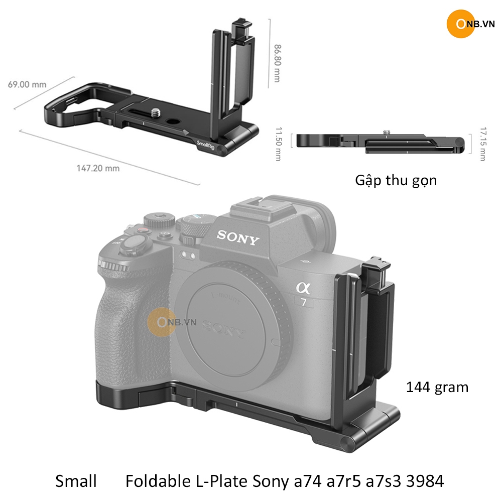 Small -Rig Foldable L-Plate Sony a74 a7r5 a7s3 3984 | Shopee Việt Nam