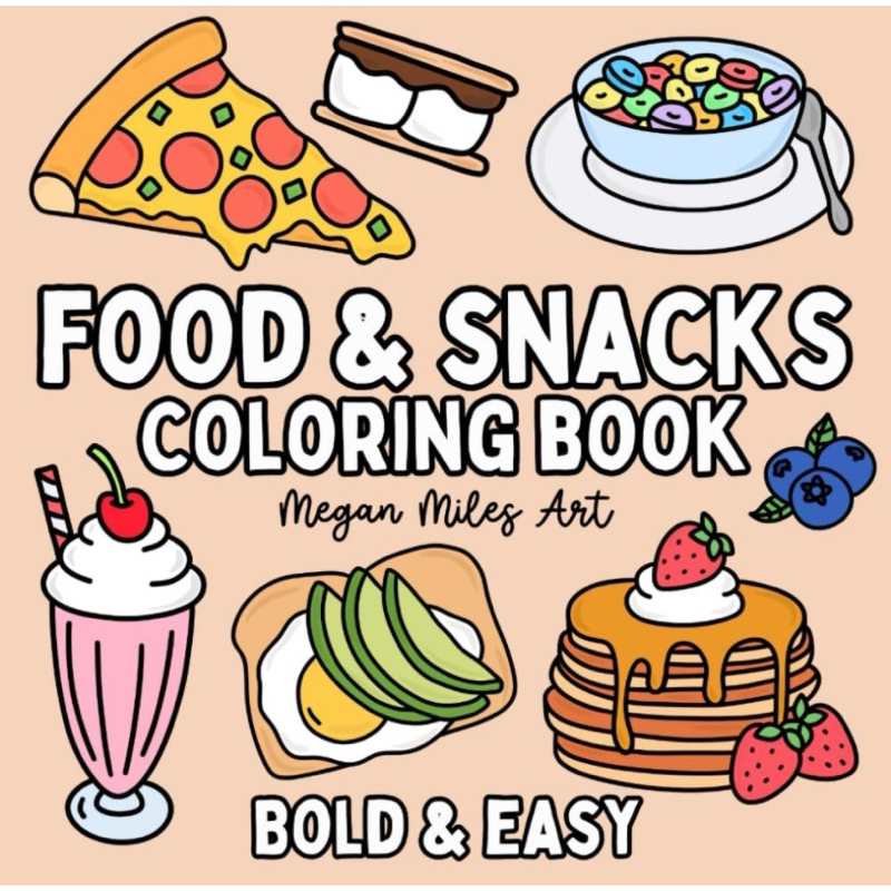 Tranh tô màu Food & Snacks Coloring Book 40 trang (Chính hãng) | Shopee ...