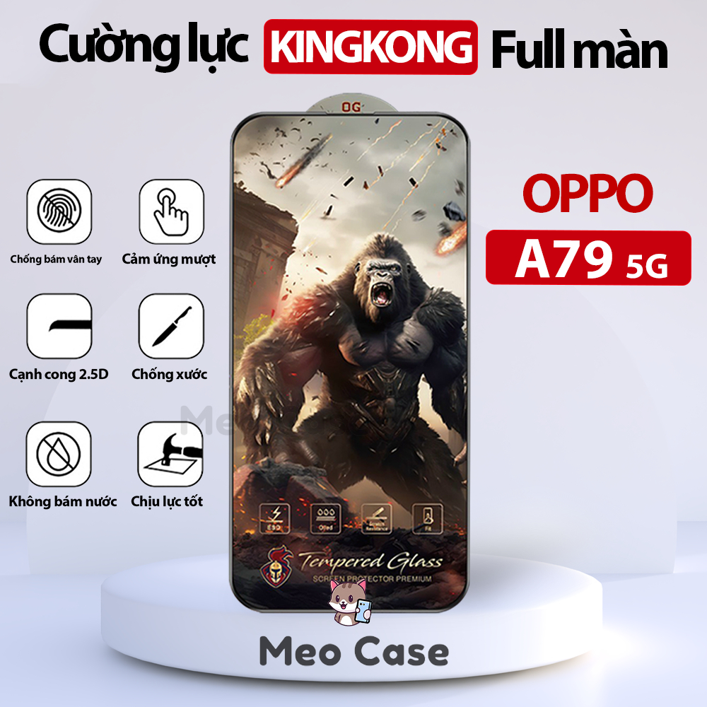 Kính cường lực Oppo A79 5G 2023, super Kingkong full màn, Miếng dán bảo ...