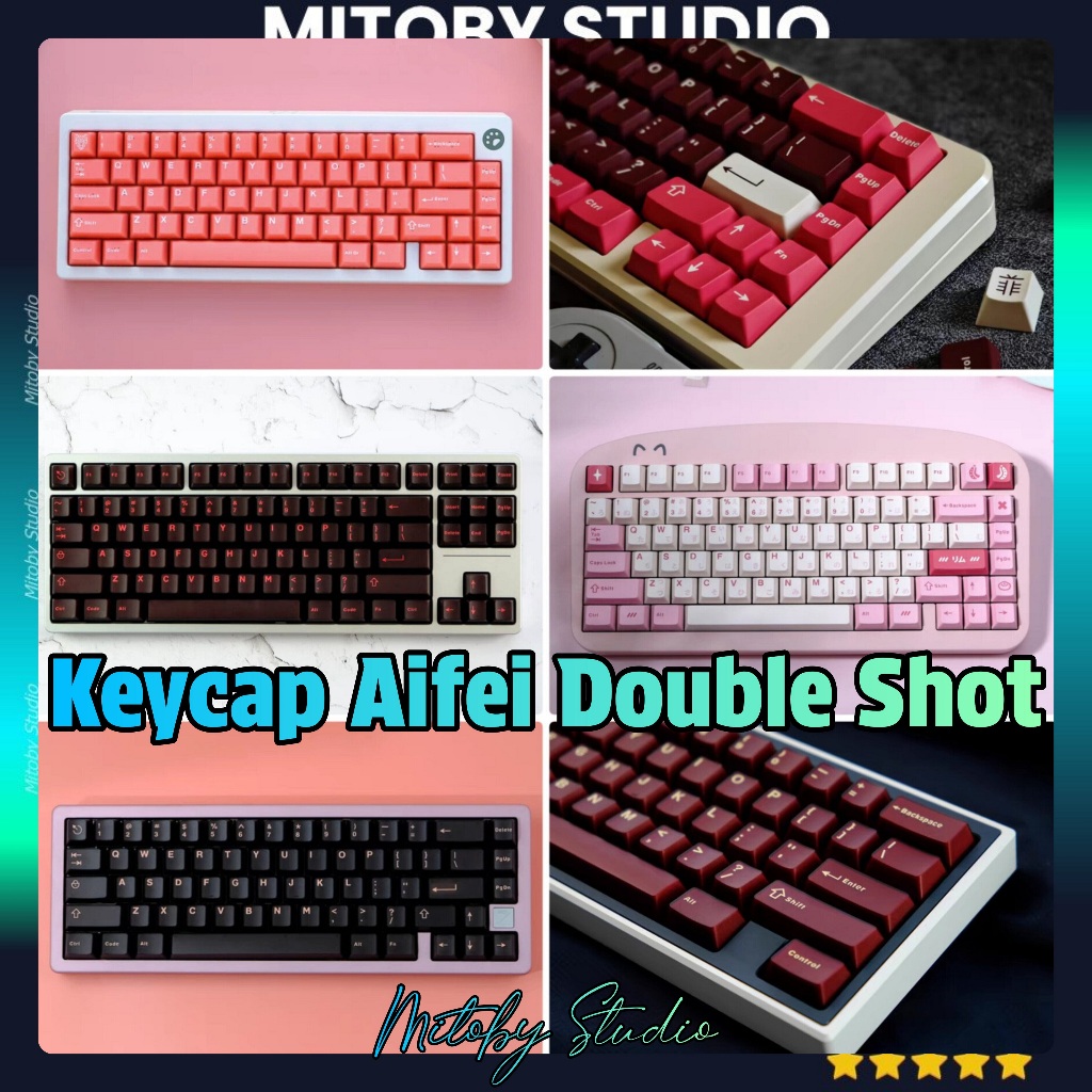 Keycap Aifei Tiffani cherry profile PBT double shot bàn phím cơ Mitoby ...