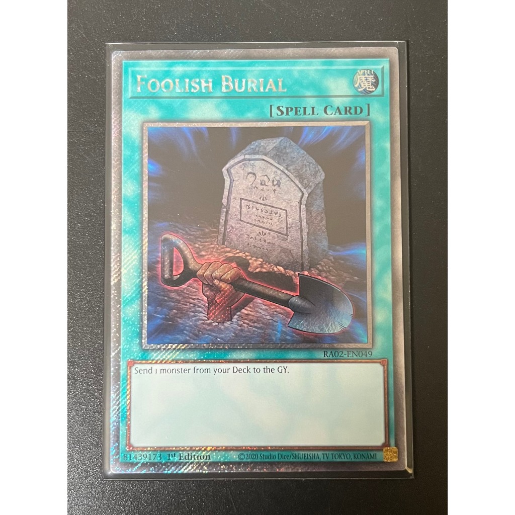 YMS - [Thẻ bài Yugioh] - [TCG-UK] - RA02-EN049 - Foolish Burial - Platinum Secret Rare 1st ...