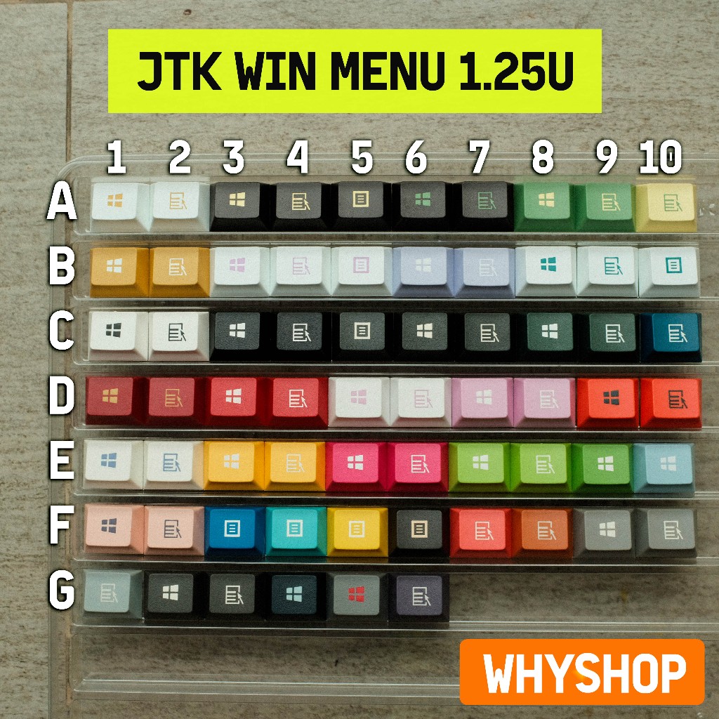 JTK Keycap Nút Win và Menu 1.25u - Nút lẻ bàn phím cơ - JTK Grab | Shopee Việt Nam