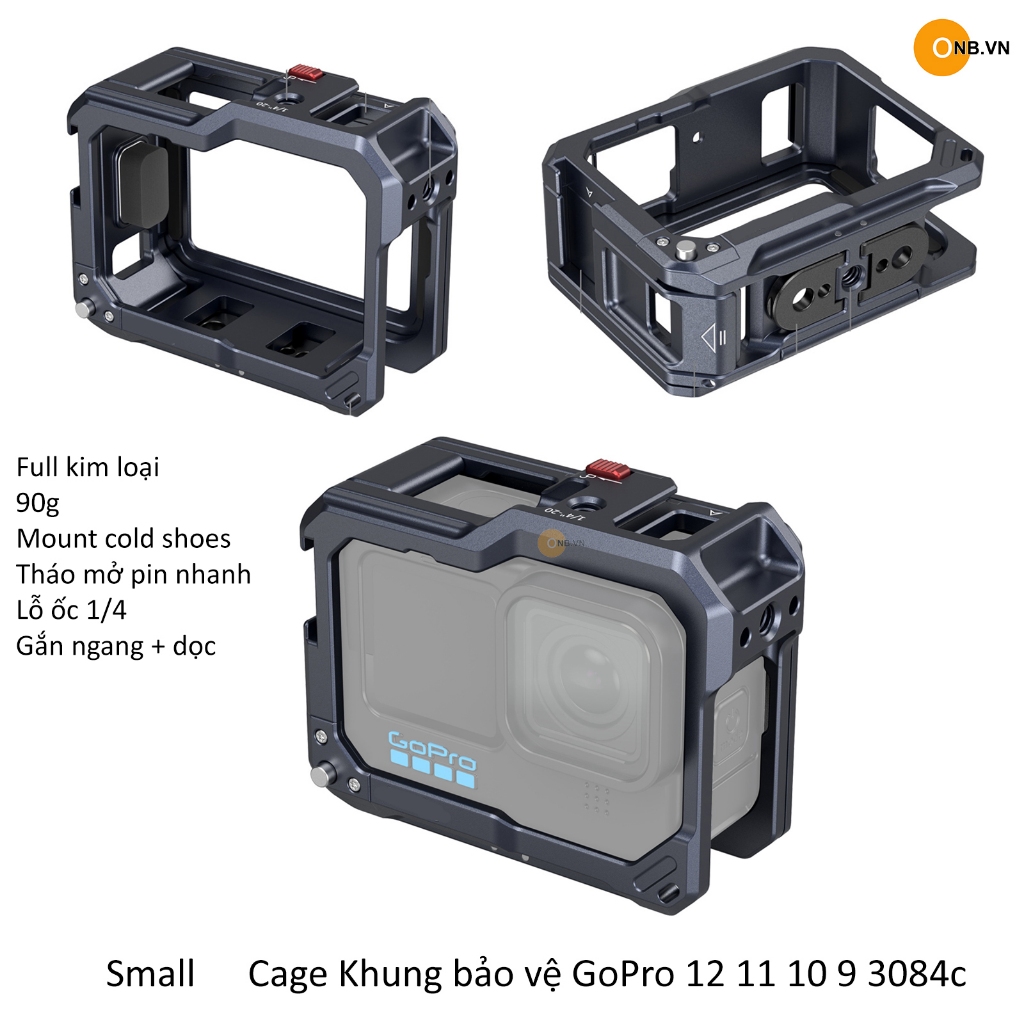 Small -Rig Cage Khung Kim Loại Bảo vệ GoPro 12 11 10 9 3084c | Shopee ...