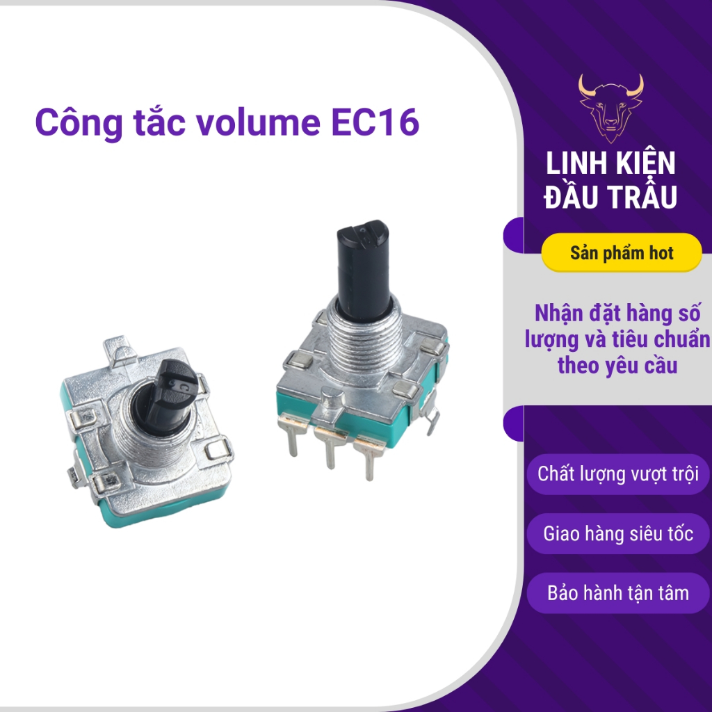 Công tắc volume vô cấp EC16 15mm 20mm 3 chân chính hãng Linh kiện đầu ...