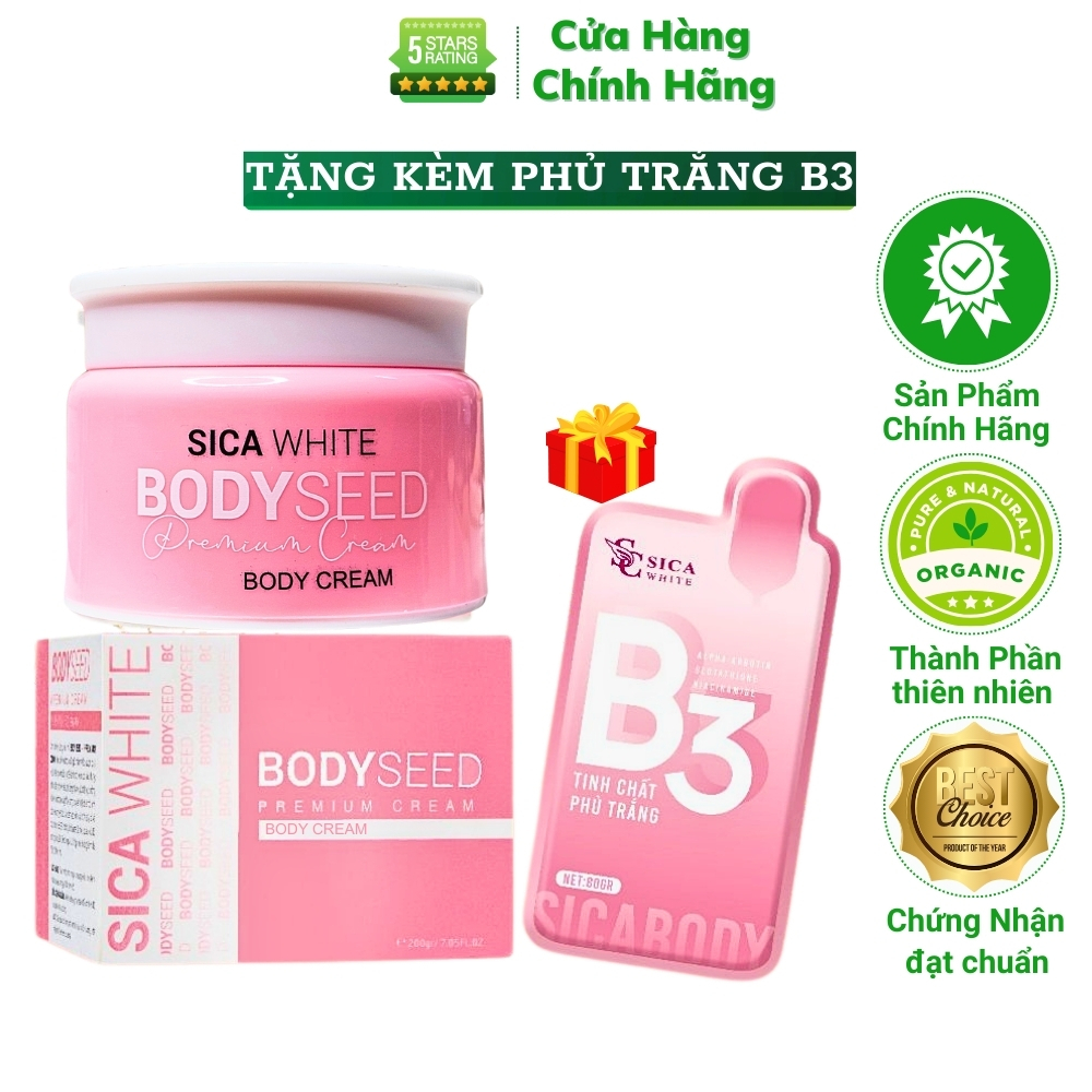 Kem Body Seed Mầm Sica White Chính Hãng 200gr Dưỡng Ẩm Bôi Kích Trắng ...