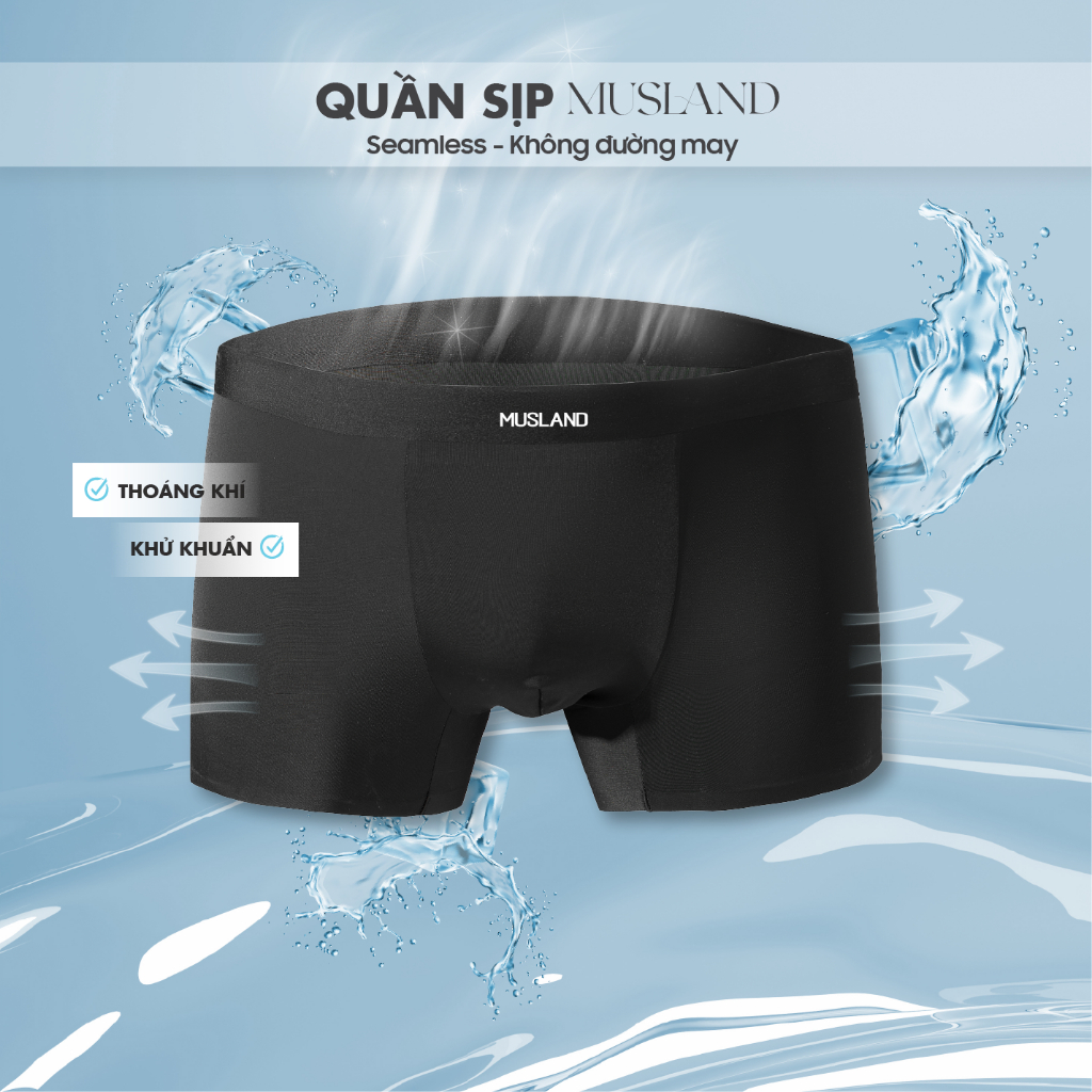 Quần Sịp Nam Boxer Musland Lớp Lót Kháng Khuẩn, Thoáng Mát, Mềm Mại ...