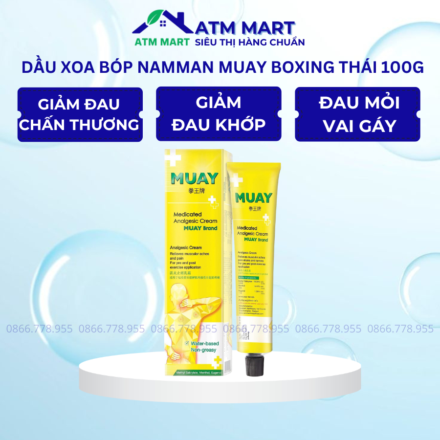 [Hỏa Tốc] Dầu xoa bóp Namman MUAY Boxing Cream chăm sóc chấn thương nội địa Thái 30-100g - ATM ...