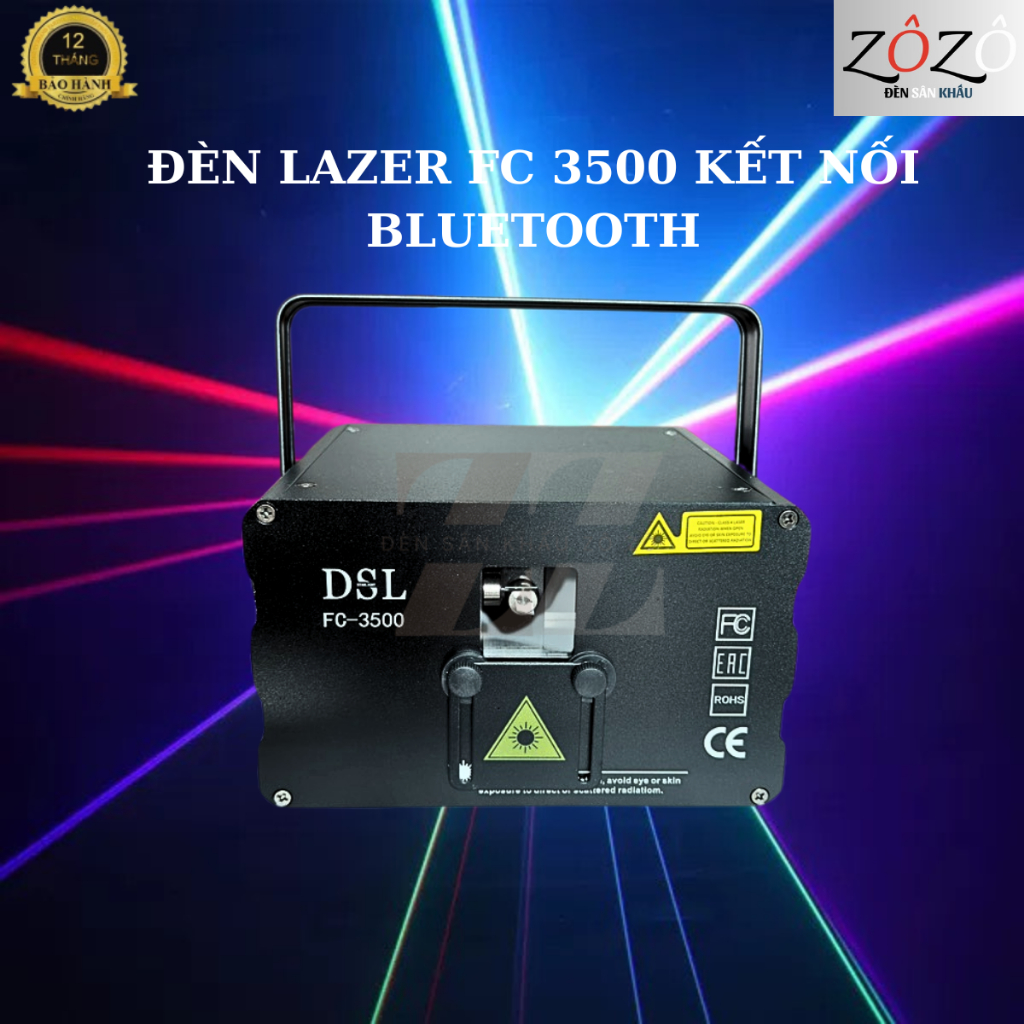 Đèn lazer FC 3500 hiệu ứng 5D kết nối bluetooth chỉnh qua điện thoại ...