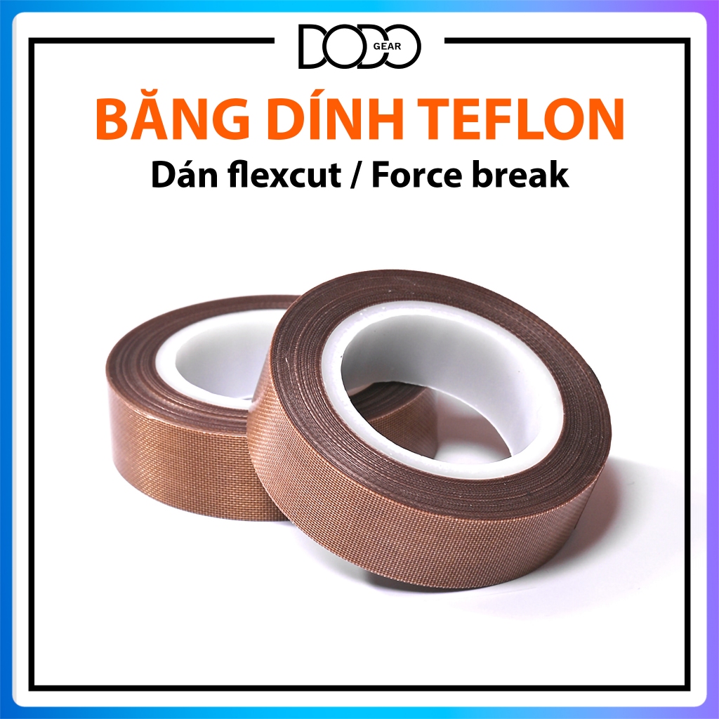 Băng dính Teflon dày 0.13mm rộng 10mm chịu nhiệt chống tĩnh điện dán ...