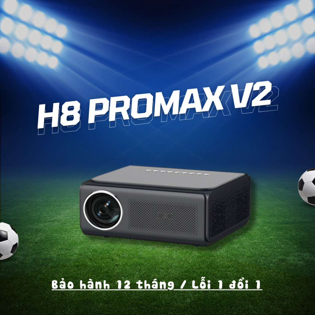 [H8 Promax Version 2] Máy Chiếu Mini Full HD, Hỗ Trợ 4K, Lấy Nét Tự ...