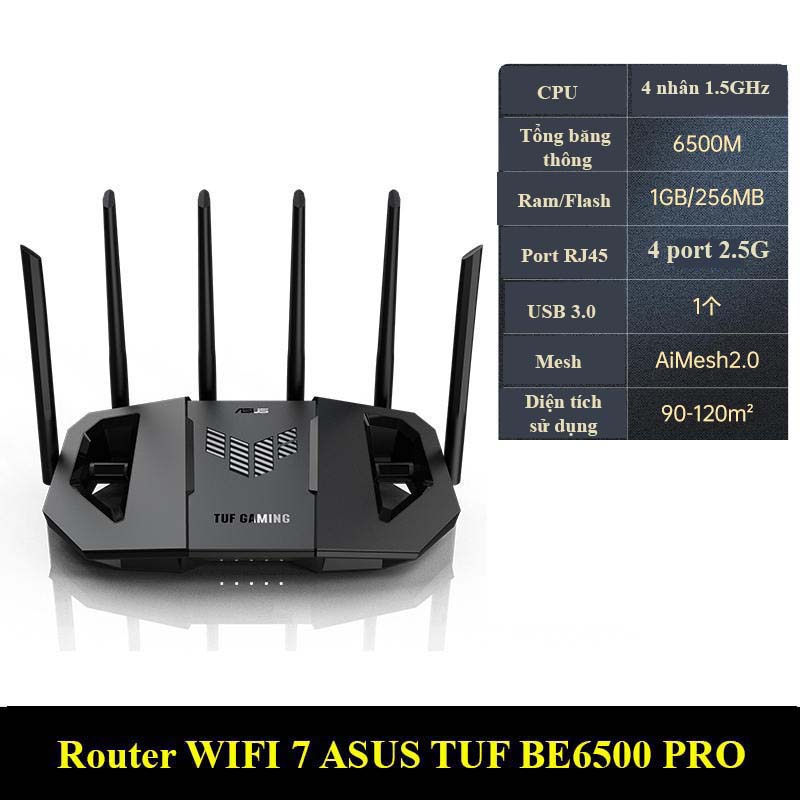 [New Seal box] Router WIFI 7 ASUS TUF Gaming BE3600 , BE6500 Pro -Xuyên tường cực mạnh - Chịu ...