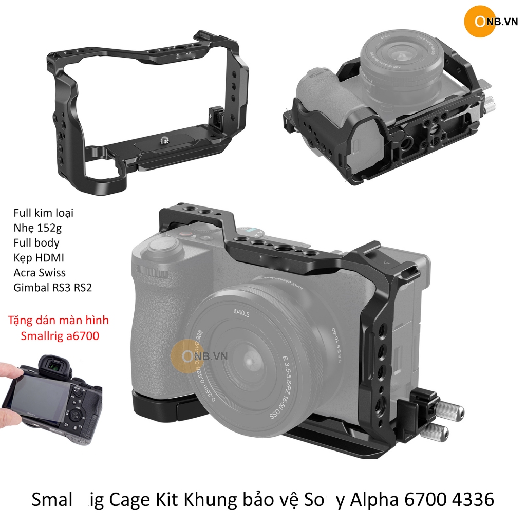 Small-Rig Cage Kit Khung bảo vệ So-ny Al-pha a6700 6700 4336 | Shopee ...