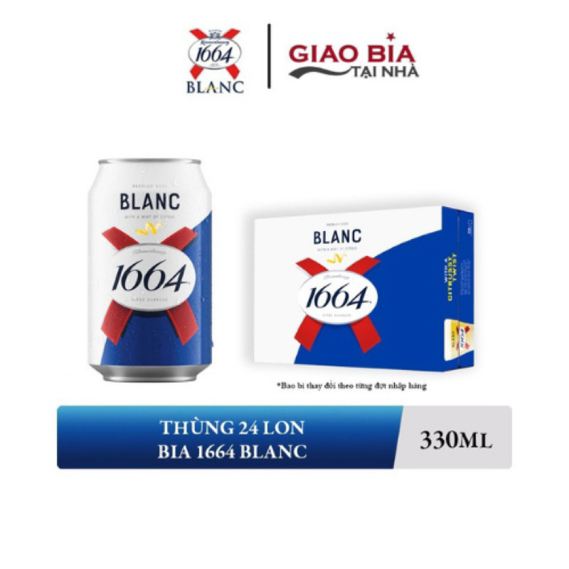 Thùng 24 lon bia Kronenbourg 1664 Blanc 330ml | Shopee Việt Nam