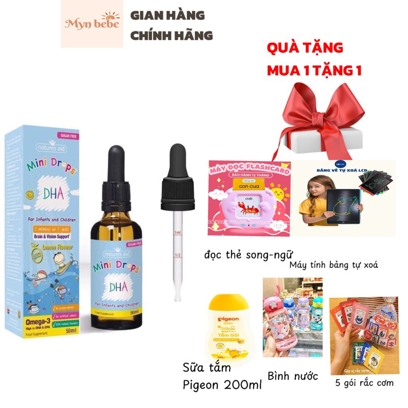 DHA Drops- Bổ sung DHA cho trẻ từ 3 tháng natures aid | Shopee Việt Nam