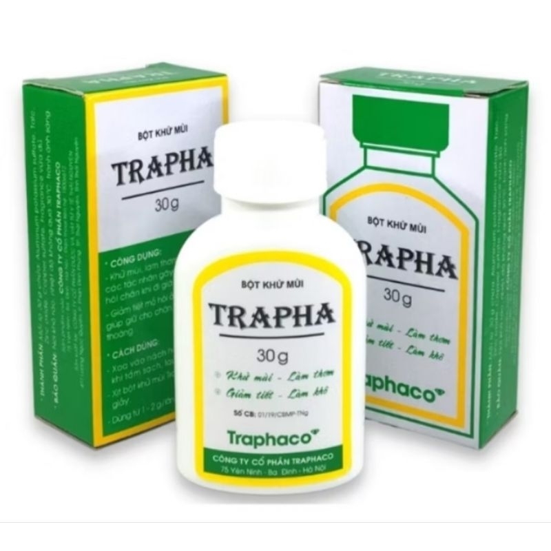 BỘT KHỬ MÙI TRAPHA 30G | Shopee Việt Nam