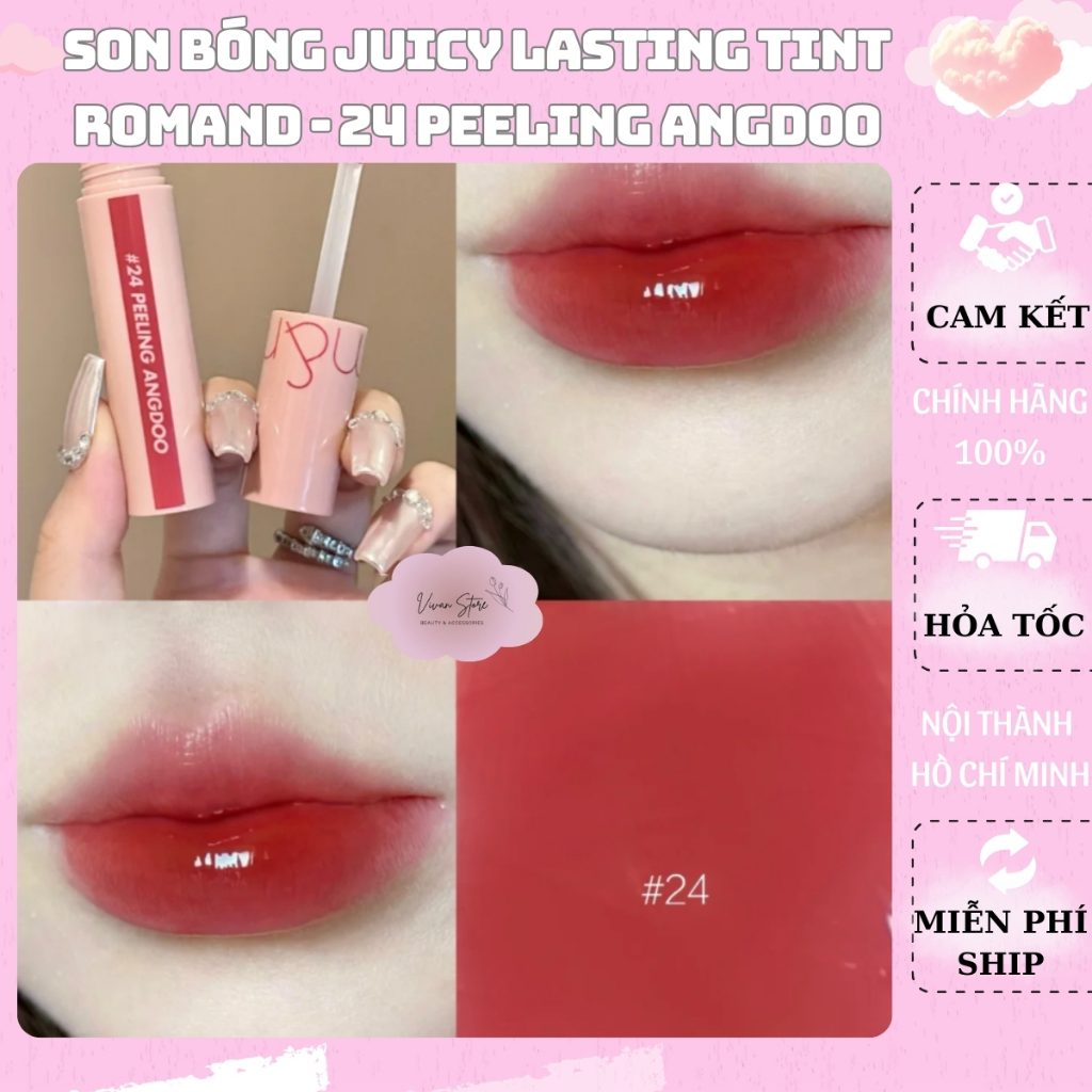 Son tint bóng Romand 24 Peeling Angdoo, son tint juicy 24 Hàn Quốc ...