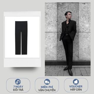 Quần Tây Nam Cạp Cao, Dáng Crop, Chất liệu vải dày Có Co Giãn Nhẹ ...