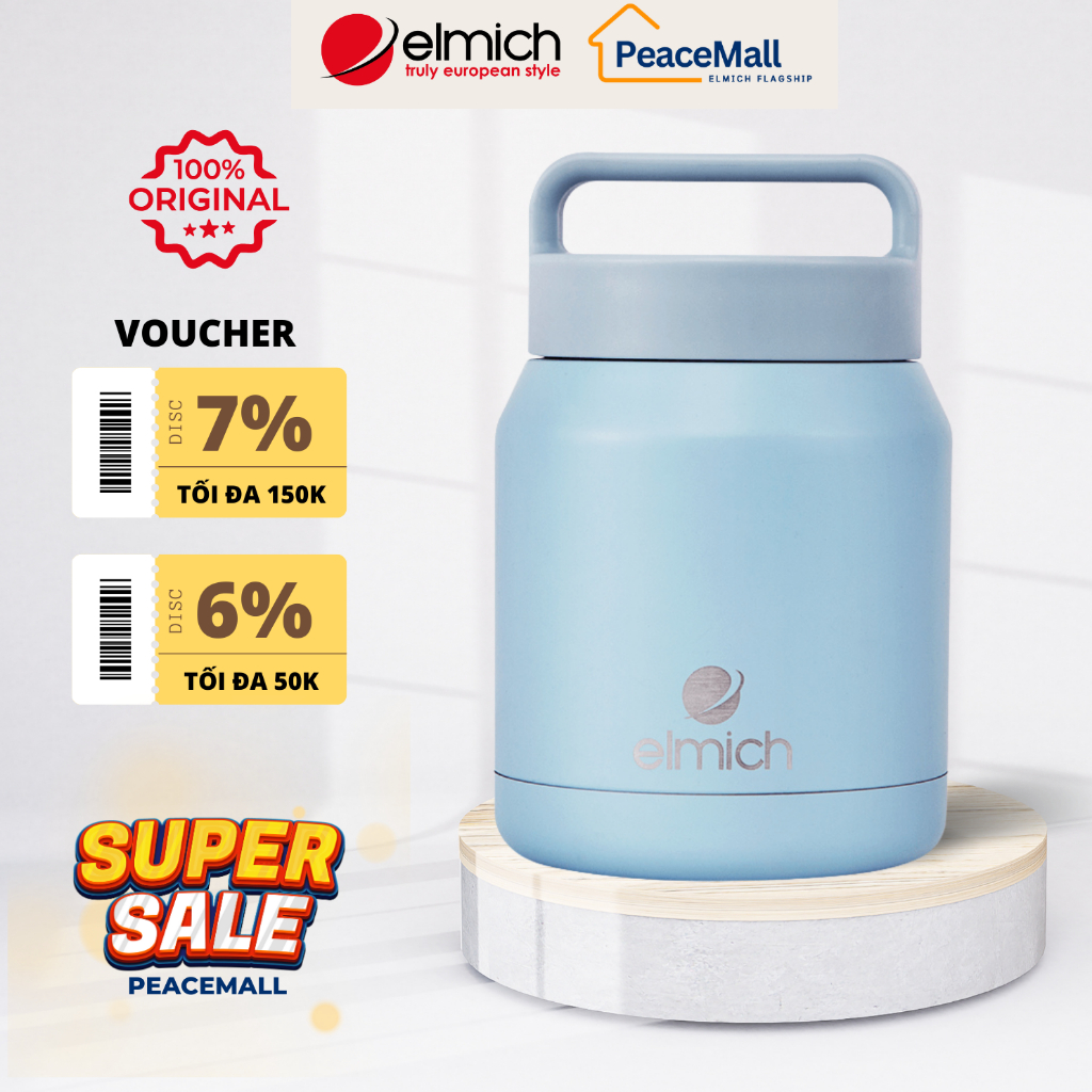 Bình đựng thức ăn giữ nhiệt inox 304 Elmich EL8337 dung tích 650ml, hàng chính hãng - PeaceMall ...