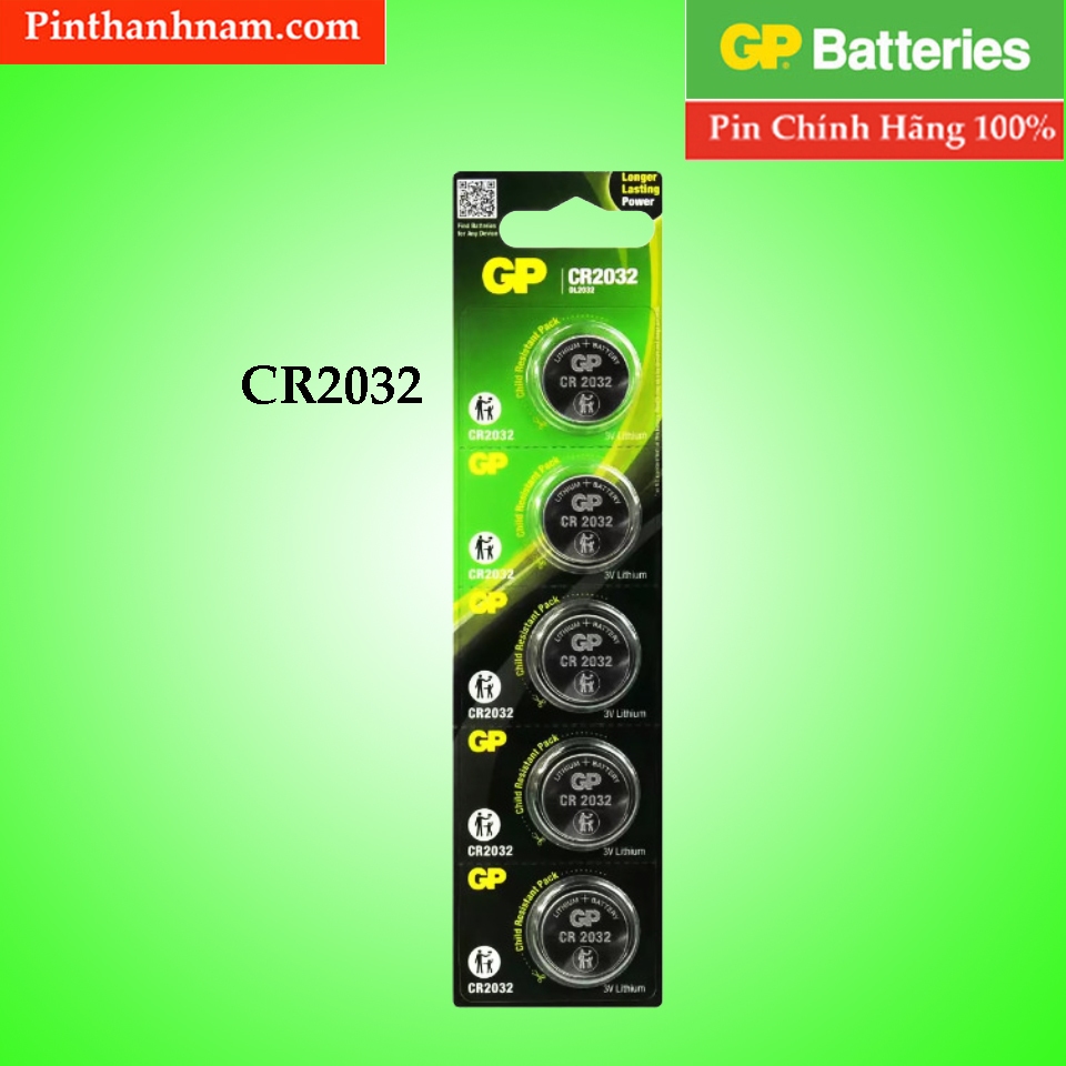 Pin CR2032 GP 3V Vỉ 5 Viên Chính Hãng Dung Lượng Cao | Shopee Việt Nam