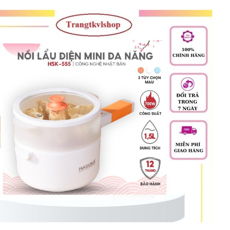 Nồi điện mini đa năng HASUKA HSK-555 1.5L Nồi quánh bột đa chức năng ...