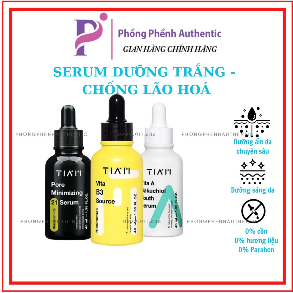 [APP MÃ GIẢM 165K] TIAM VÀNG Serum 10% Niacinamide + 2% Arbutin, Phục ...