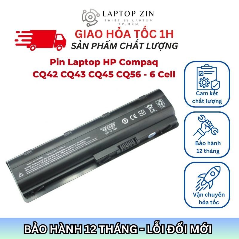 Pin Laptop HP Compaq - CQ32 CQ42 CQ43 CQ45 CQ56 CQ57 CQ62 CQ72 - 6 Cell ...