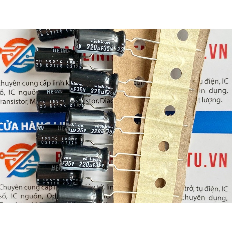 [Combo 20 chiếc] Tụ hoá Nichicon 220uF 35V kích thước 7x15mm | Shopee Việt Nam