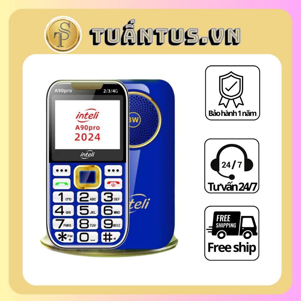 Điện thoại Intel A90 Pro, Goly C105 cục gạch cho người già loa to,phím to,chuẩn sóng 4g nghe gọi ...