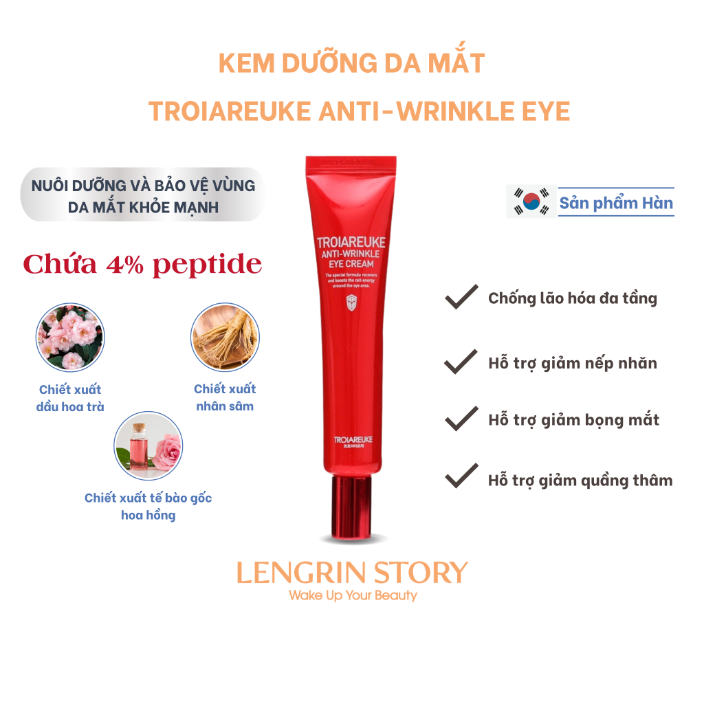 Kem Mắt Troiareuke Anti-Wrinkle Eye Cream Kem Giảm Thâm Mắt Giảm Nếp Nhăn Chống Lão Hóa 25ml ...