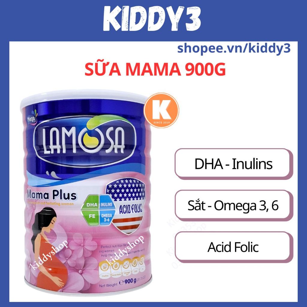 [Hàng Xuất Khẩu] Sữa bầu Lamosa MAMA PLUS 900G Cho Bà Mẹ Mang Thai Và Cho Con Bú | Shopee Việt Nam