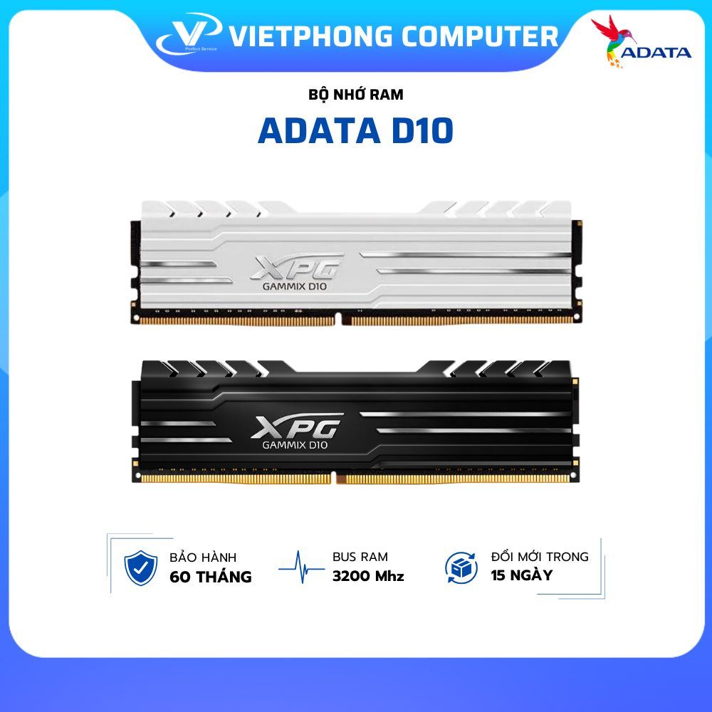 [FULL VAT] RAM DESKTOP ADATA XPG GAMMIX D10 16GB - 8GB DDR4 3200MHZ | Shopee Việt Nam