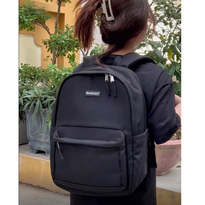 Balo đi học nam nữ Bamozo Basic Backpack đựng laptop 15.6 inch trượt nước tốt nhiều ngăn - BL04 ...