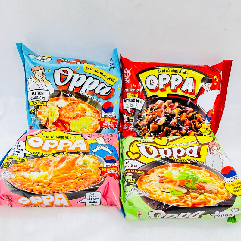 Mì Tôm Ăn Liền Oppa Ottogi Các Vị Gói 65g | Shopee Việt Nam