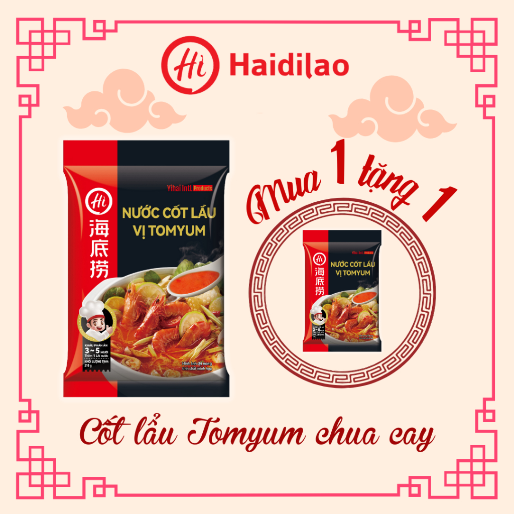 [MUA 1 TẶNG 1 VỊ NGẪU NHIÊN DATE T9/T10.2024] Nước Cốt Lẩu Haidilao Tomyum Chua Cay Thượng Hạng ...