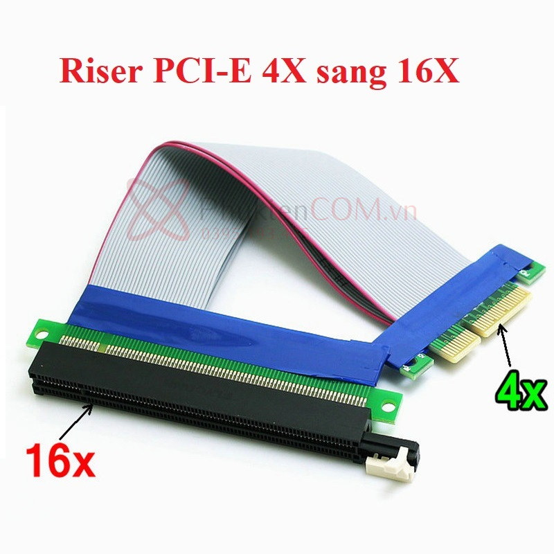 Dây riser PCI-E chuyển đổi 4X sang 16X cho Server Máy chủ, Workstation ...