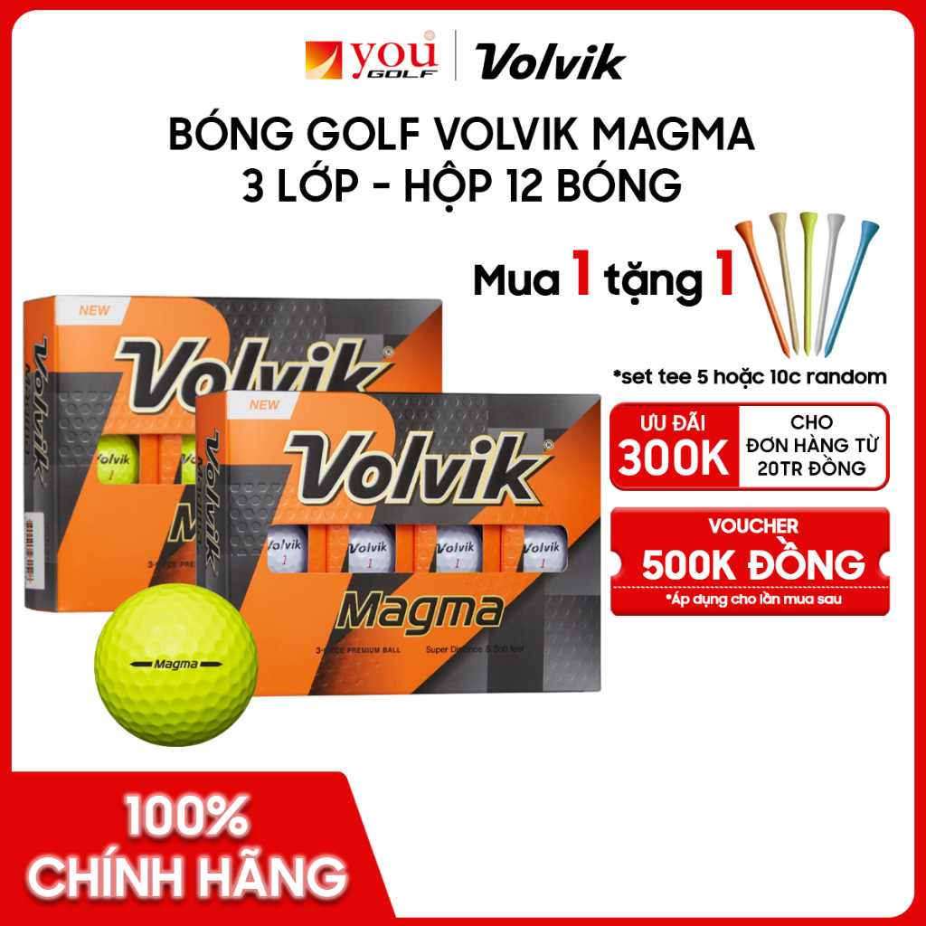 (Chính Hãng) Bóng Golf Volvik Magma 3 Lớp - Hộp 12 Bóng | Shopee Việt Nam