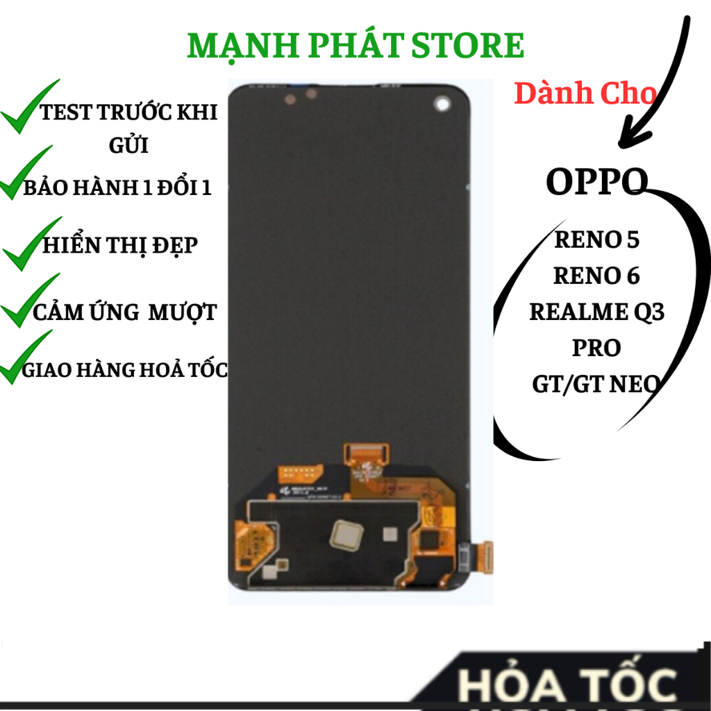 Màn Hình OPPO Reno 5 / Reno 6 REALME Q3 Pro / GT / GT NEO QX / OLED (Tặng kèm keo dán và bộ sửa ...